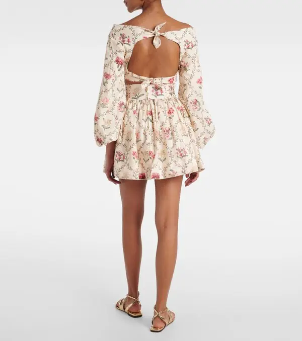 Agua Bendita Floral Linen Top