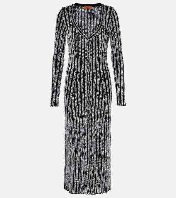 Missoni Lamé Midi Dress - Black
