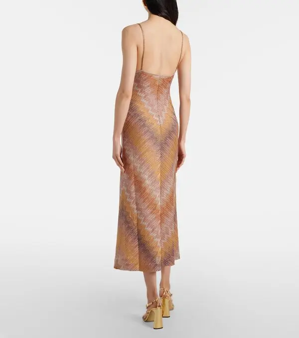 Missoni Lamé Midi Dress - Gold