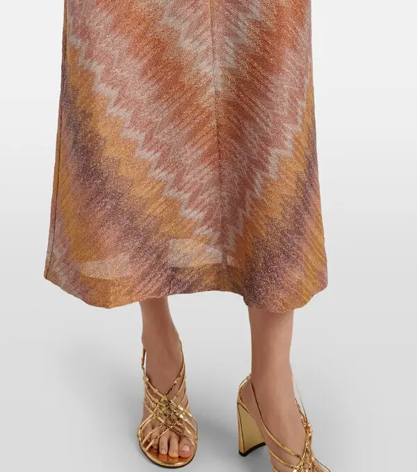 Missoni Lamé Midi Dress - Gold