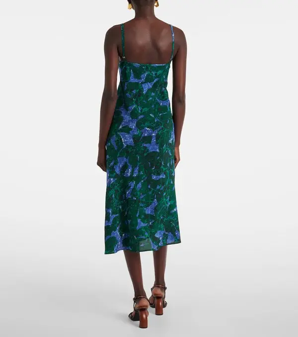 Dries Van Noten Printed Silk Slip Dress