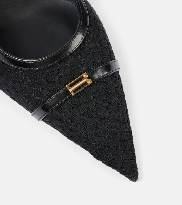 Victoria Beckham Leather-trimmed Mesh Slingback Pumps