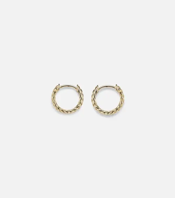 david yurman - David Yurman Sculpted Cable Micro Hoop Earrings