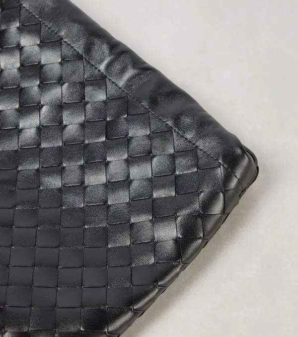 Bottega Veneta Intrecciato Leather Clutch - Black