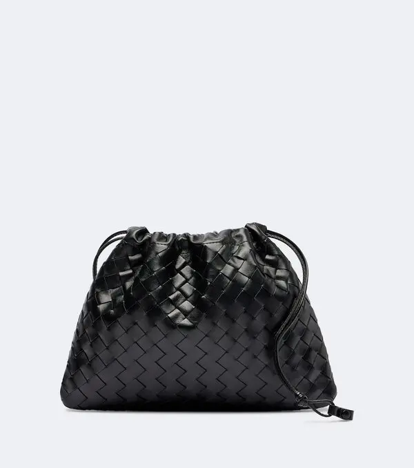 Bottega Veneta Dustbag Intrecciato Leather Clutch - Black