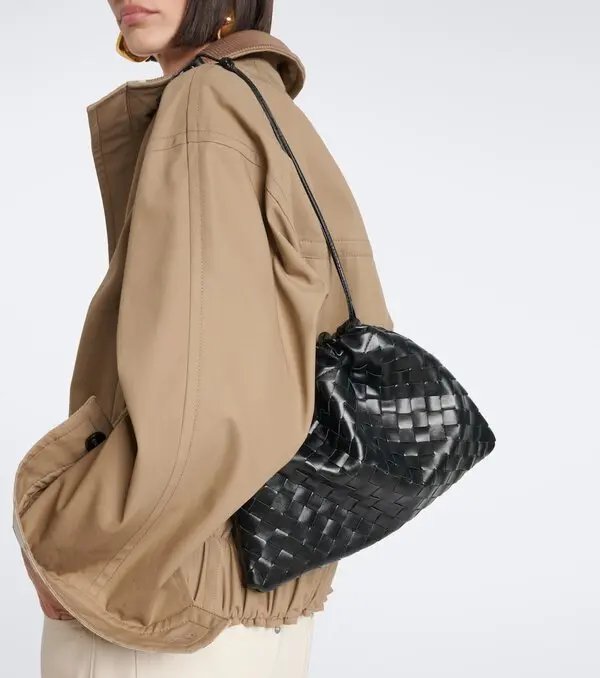 Bottega Veneta Dustbag Intrecciato Leather Clutch - Black