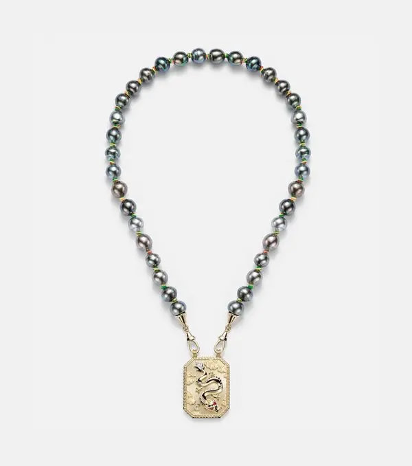 MARIE LICHTENBERG Dragon Pendant Necklace - Gold