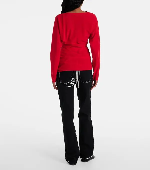 Proenza Schouler Keegan Gathered Top - Red