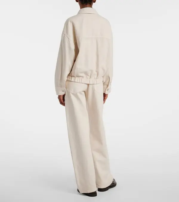 Brunello Cucinelli Monili Beaded Cotton And Linen Jacket