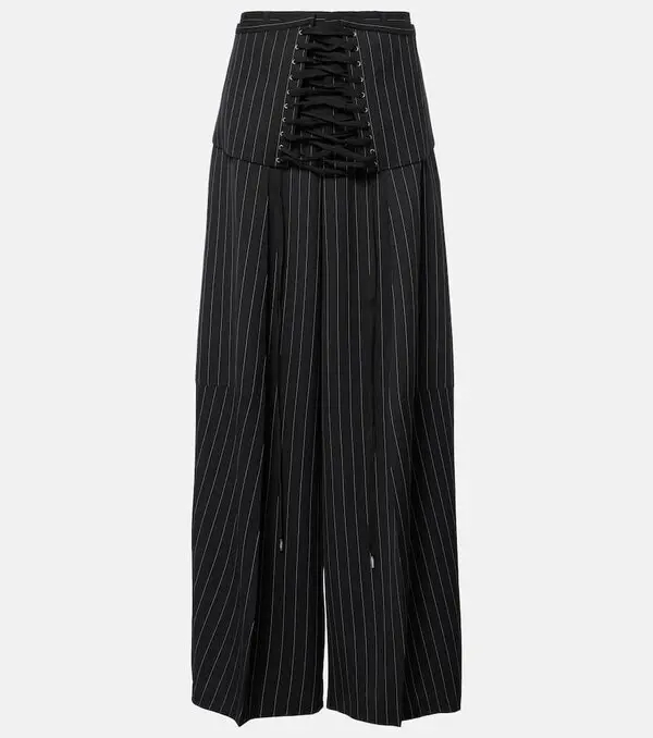 JEAN PAUL GAULTIER Corset-detail Wide-leg Pants
