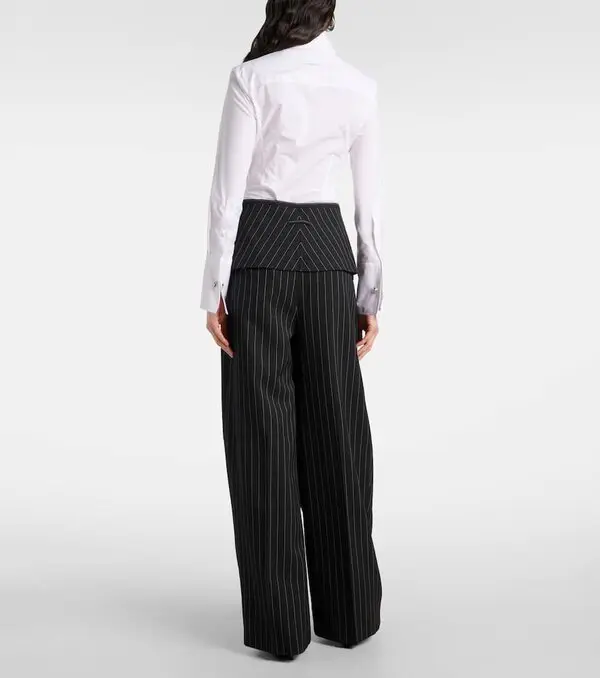 JEAN PAUL GAULTIER Corset-detail Wide-leg Pants