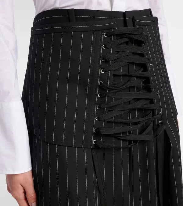 JEAN PAUL GAULTIER Corset-detail Wide-leg Pants