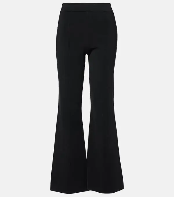 JOSEPH Knitted Flared Pants - Black