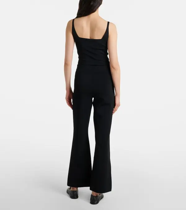 JOSEPH Knitted Flared Pants - Black