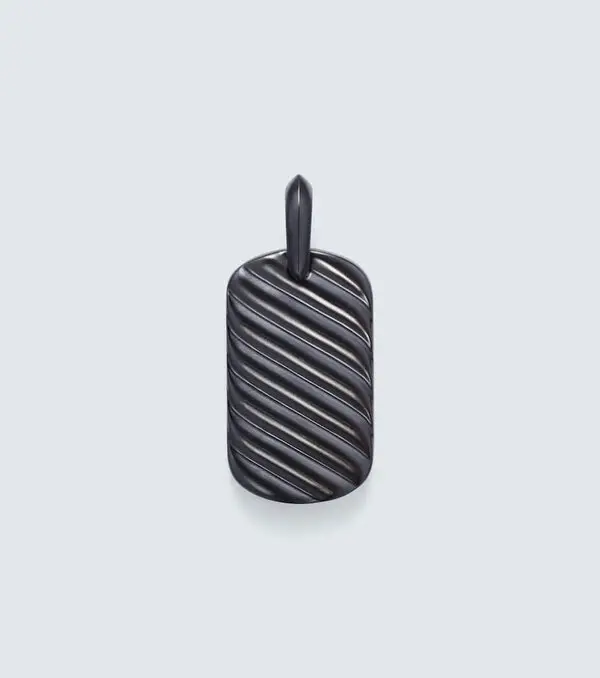 David Yurman Sculpted Cable Pendant - Black