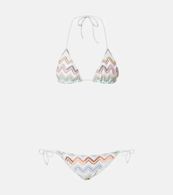 Missoni Zigzag Crochet Bikini - Multicoloured