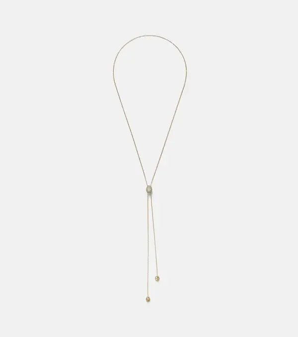 OCTAVIA ELIZABETH Diamond Coast Lariat 18kt Necklace With Diamonds - Gold