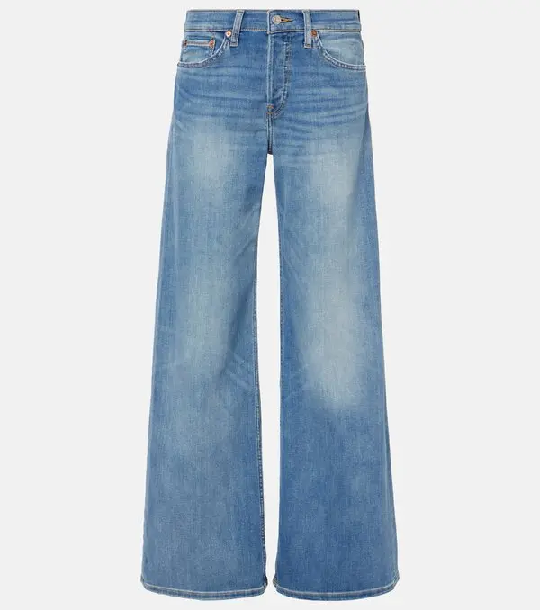 RE/DONE Cotton Stretch Wide-leg Jeans