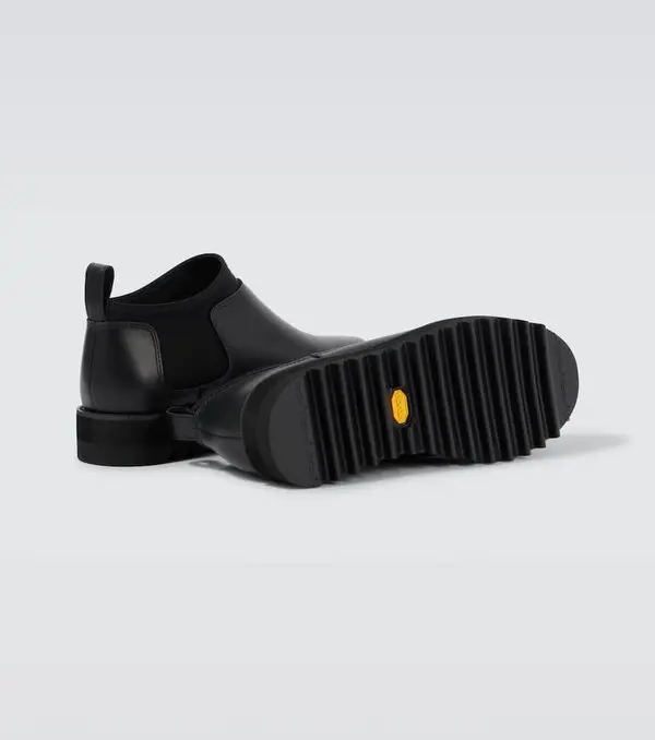 Comme Des Garçons Logo Leather Boots