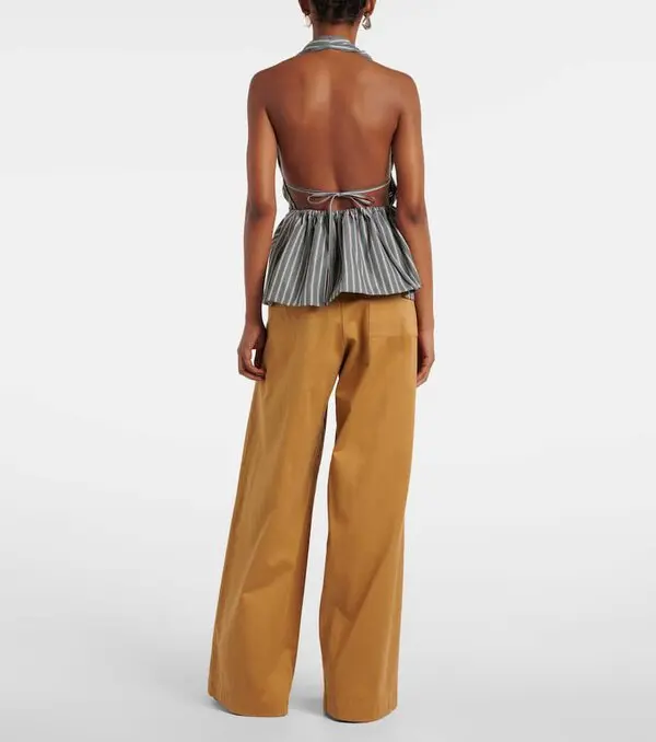 Dries Van Noten Striped Halterneck Top