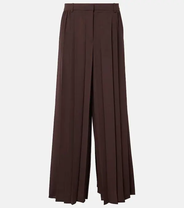 JOSEPH Tibre Plisse Wide-leg Pants