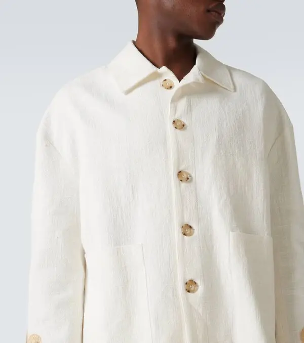 Commas Floral Linen And Cotton Boucle Jacket