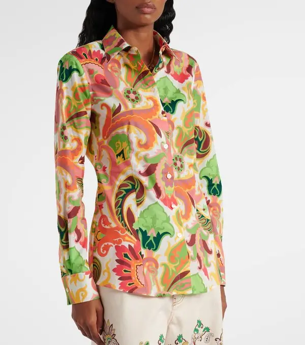 Etro Paisley Cotton-blend Poplin Shirt