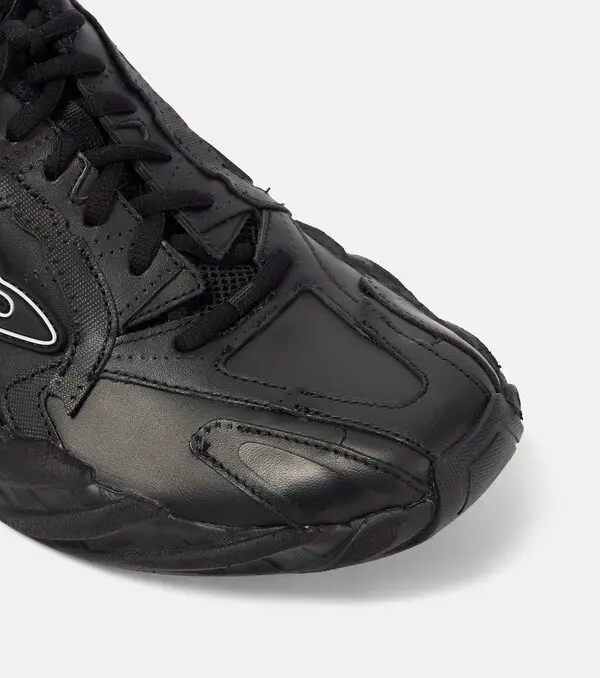 Balenciaga Monday Leather Sneakers - Black