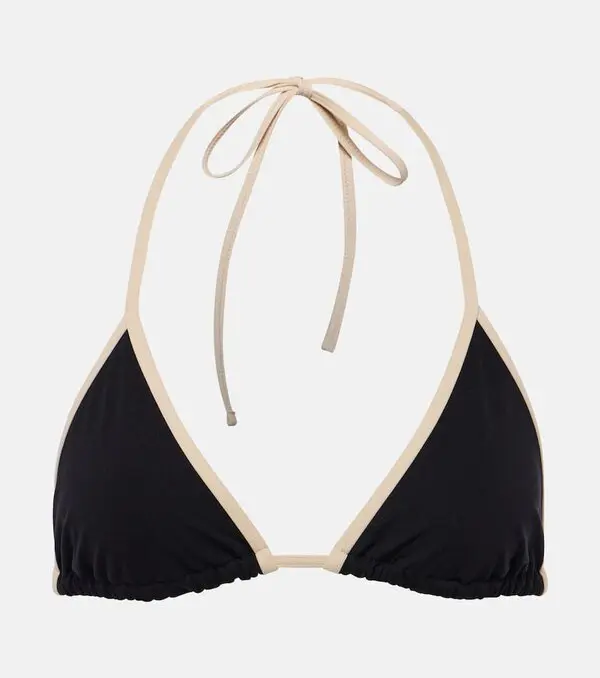 TOTEME Halterneck Bikini Top - Black