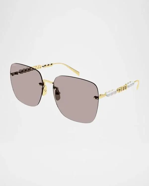 Gucci Metal Rectangle Sunglasses