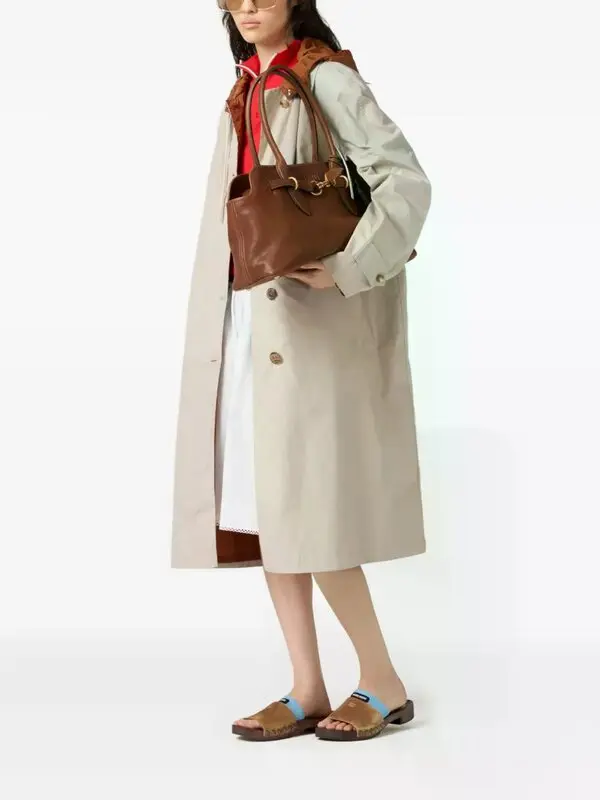 Miu Miu Reversible Hooded Coat - Neutrals