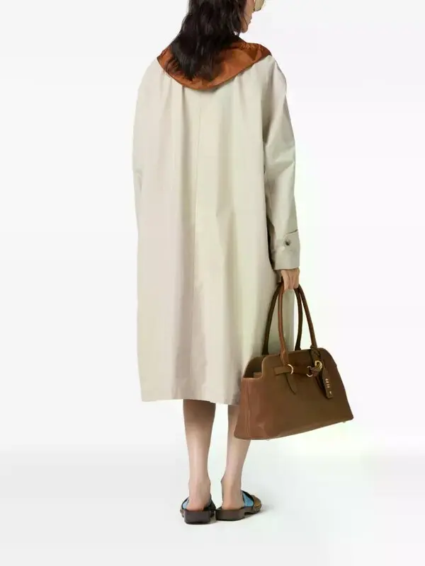 Miu Miu Reversible Hooded Coat - Neutrals