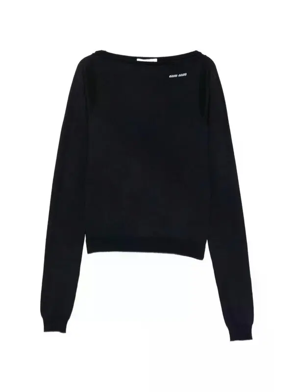 Miu Miu Boat-neck Sweater - Blue