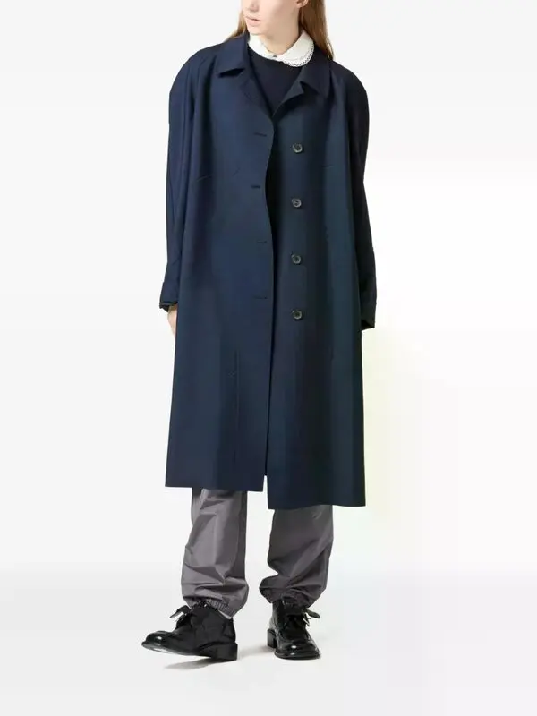 Miu Miu Single-breasted Coat - Blue