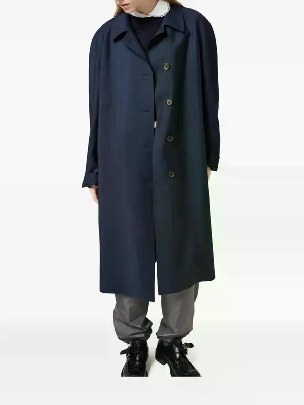 Miu Miu Single-breasted Coat - Blue
