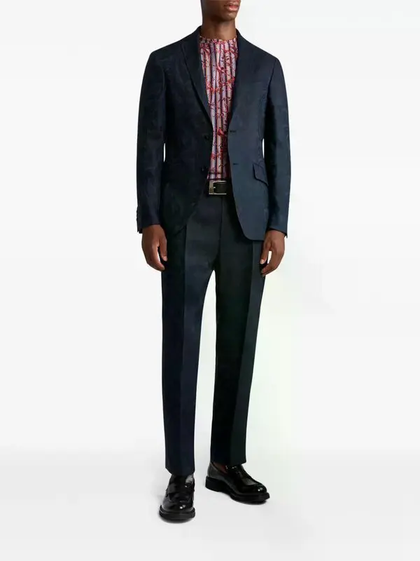 Etro Jacquard Trousers - Blue