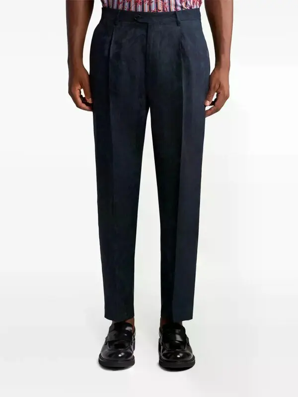 Etro Jacquard Trousers - Blue