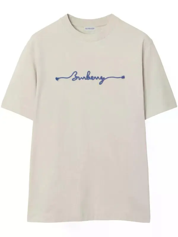 Burberry Logo-embroidered T-shirt
