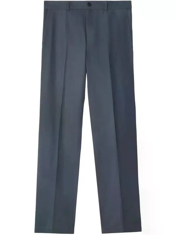Burberry Cotton Chino Trousers - Blue