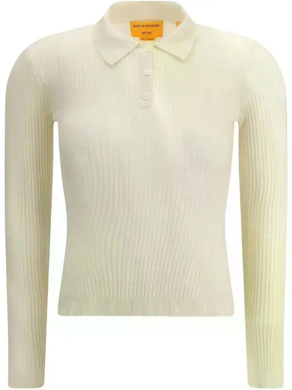 Guest In Residence Cashmere Polo Jumper - White