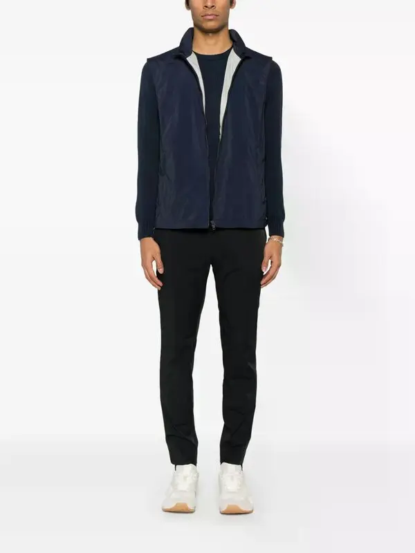 FAY Logo-patch Gilet - Blue