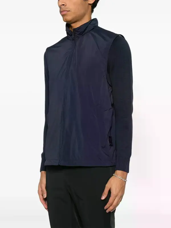 FAY Logo-patch Gilet - Blue