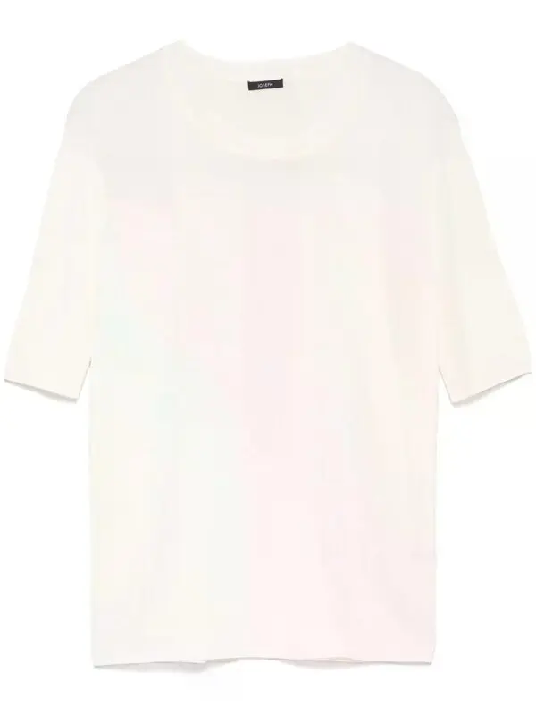 JOSEPH Ribbed-knit T-shirt - White