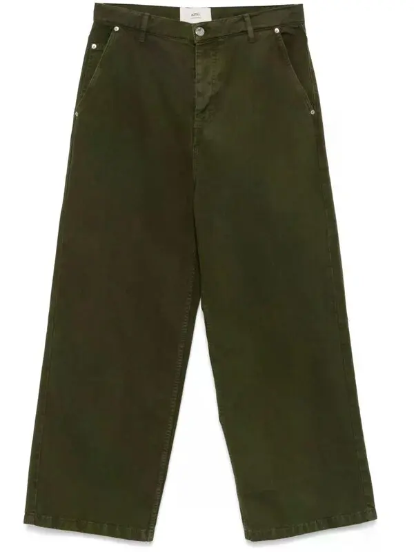 Ami Wide Leg Jeans - Green