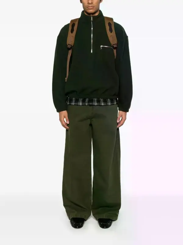 Ami Wide Leg Jeans - Green