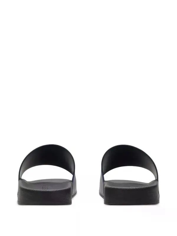 Burberry Checked Slides - Blue