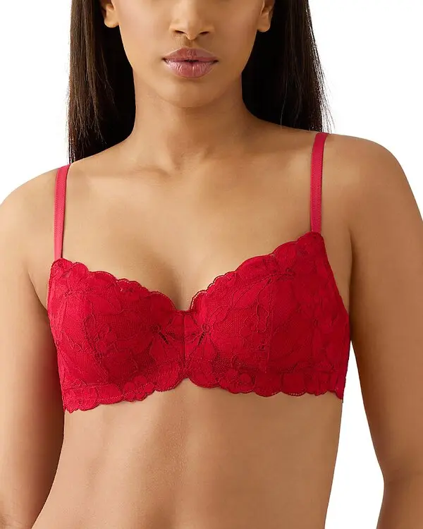 Wacoal B. Tempt'd Feeling Famous Balconette Bra - Chili Pepper/biking Red