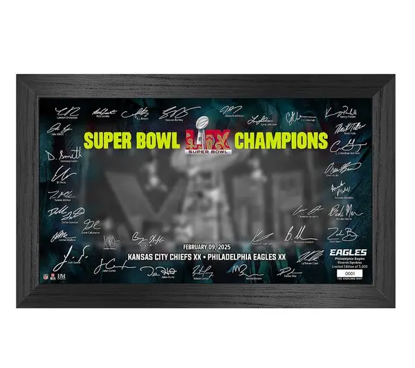 HIGHLAND MINT Eagles Super Bowl Lix Champions S Gnature Grid - One-color