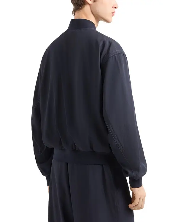 Emporio Armani Regular Fit Bomber Jacket - Navy Blue