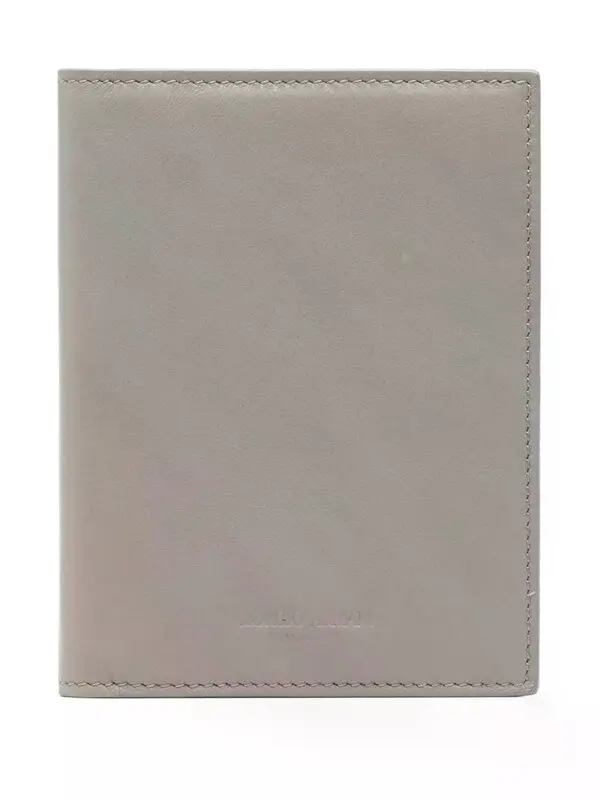 Giorgio Armani Leather Cardholder - Grey
